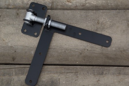 Verstelbaar poortbeslag hoek, zwart gecoat - De Kastaan Nuland